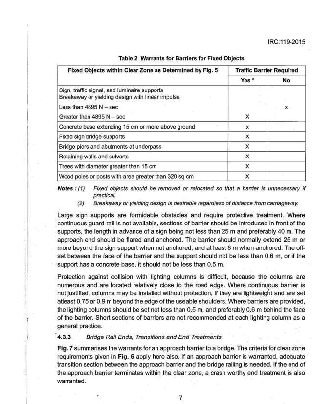 IRC:119-2015 GUIDELINES FOR TRAFFIC SAFETY BARRIERS | PDF