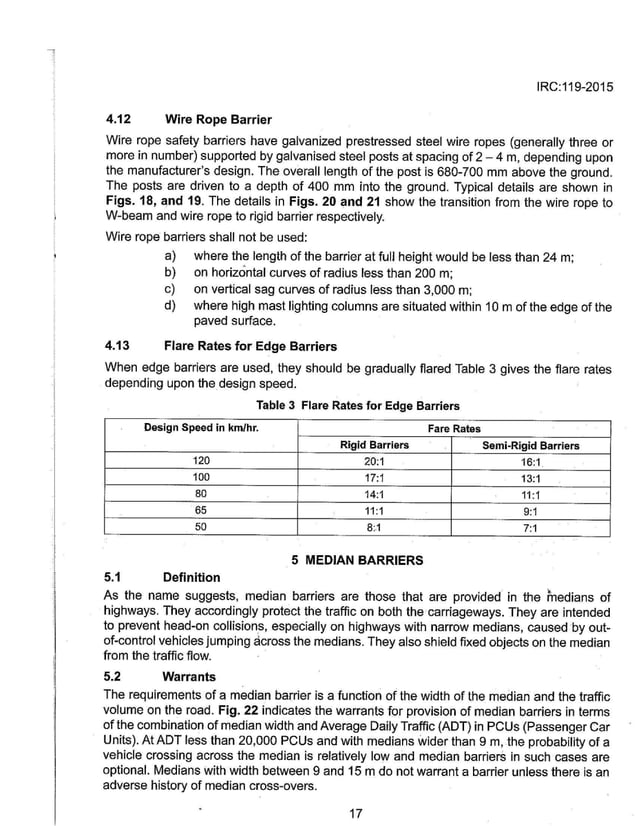 IRC:119-2015 GUIDELINES FOR TRAFFIC SAFETY BARRIERS | PDF