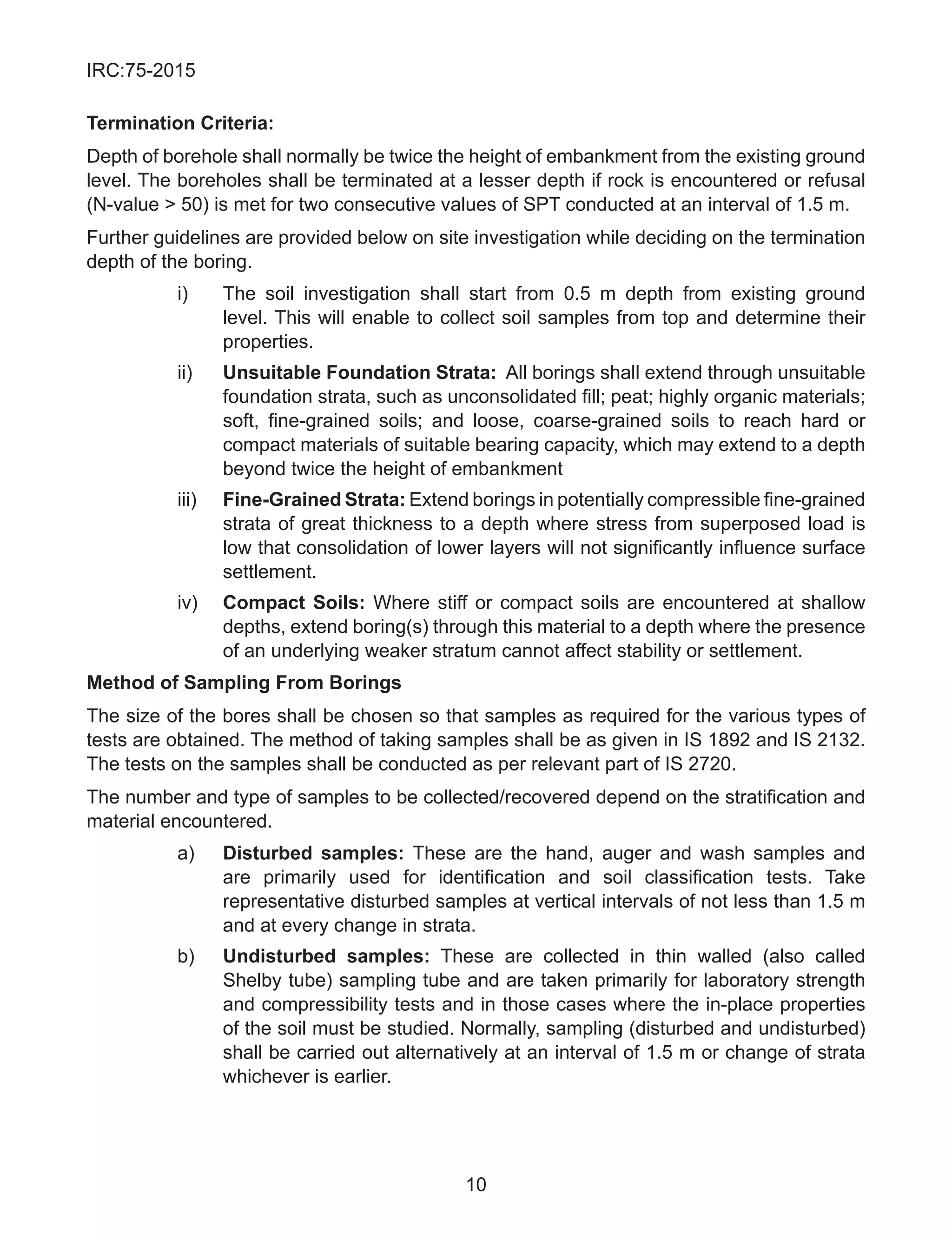 IRC:75-2015 GUIDELINES FOR THE DESIGN OF HIGH EMBANKMENTS | PDF