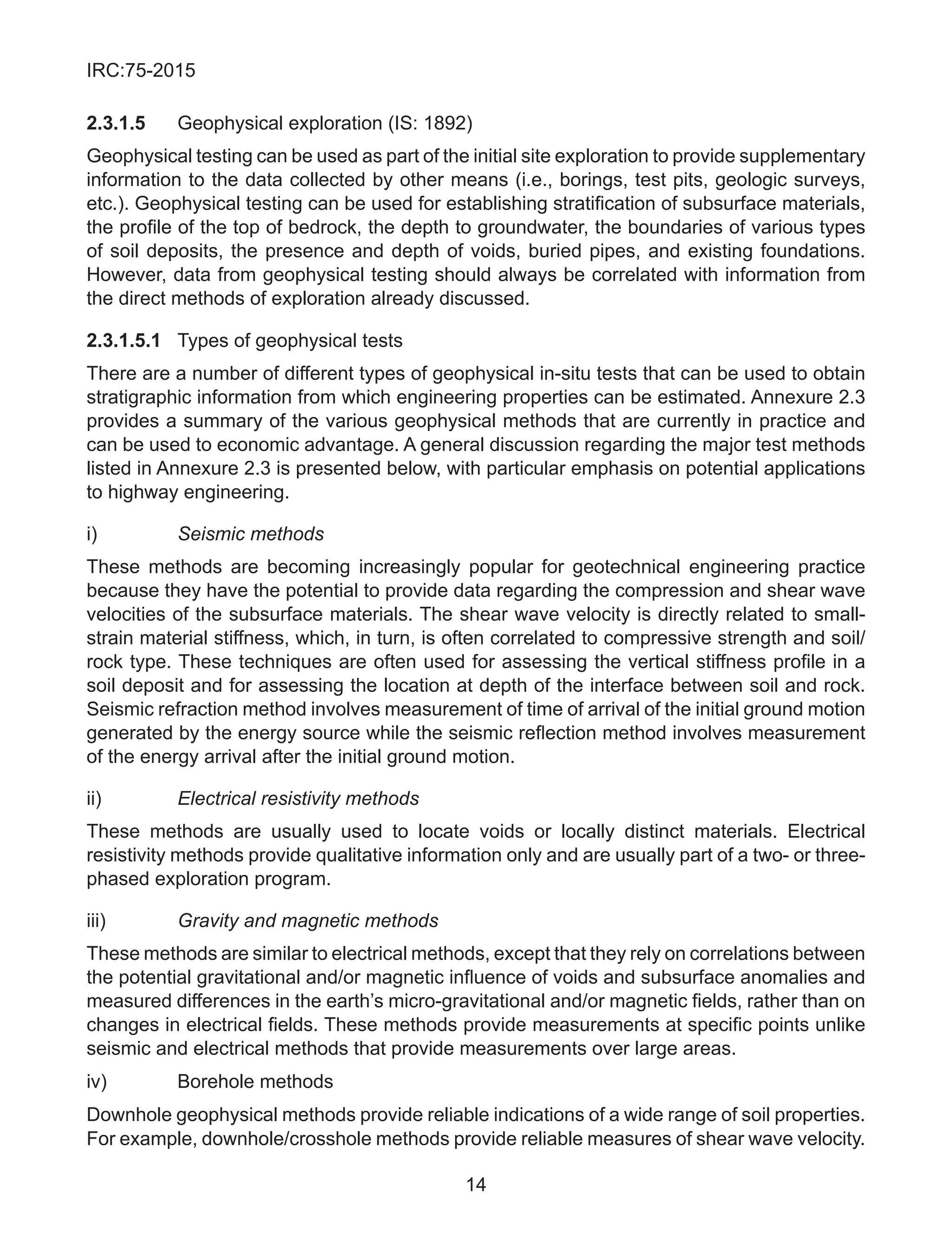 IRC:75-2015 GUIDELINES FOR THE DESIGN OF HIGH EMBANKMENTS | PDF