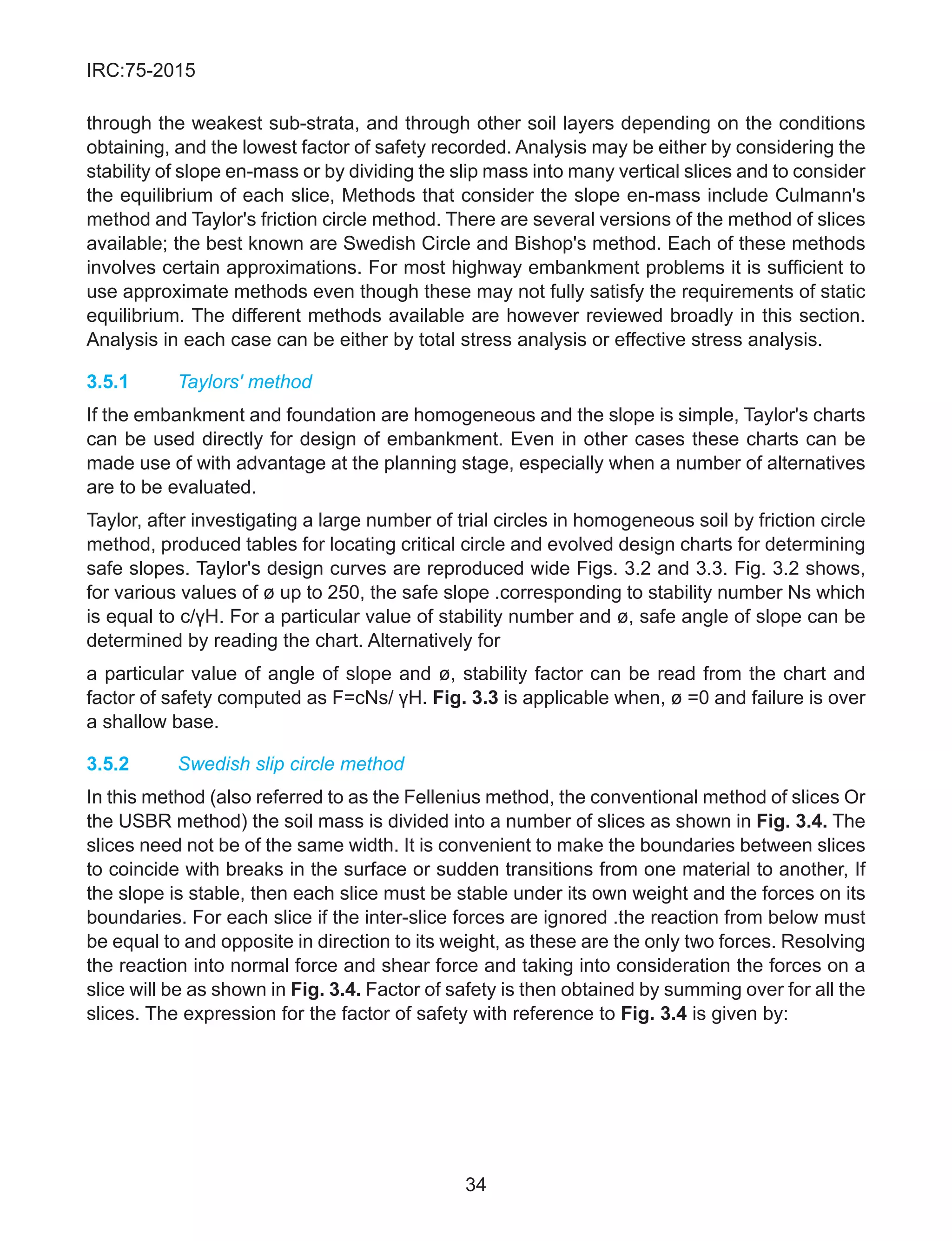 IRC:75-2015 GUIDELINES FOR THE DESIGN OF HIGH EMBANKMENTS | PDF