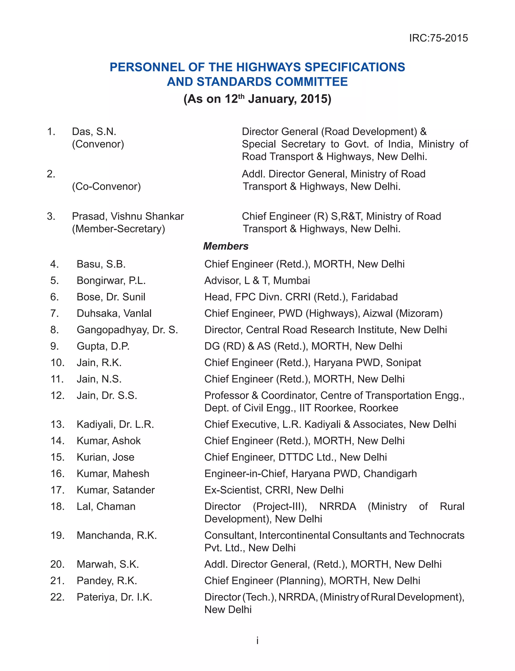 IRC:75-2015 GUIDELINES FOR THE DESIGN OF HIGH EMBANKMENTS | PDF