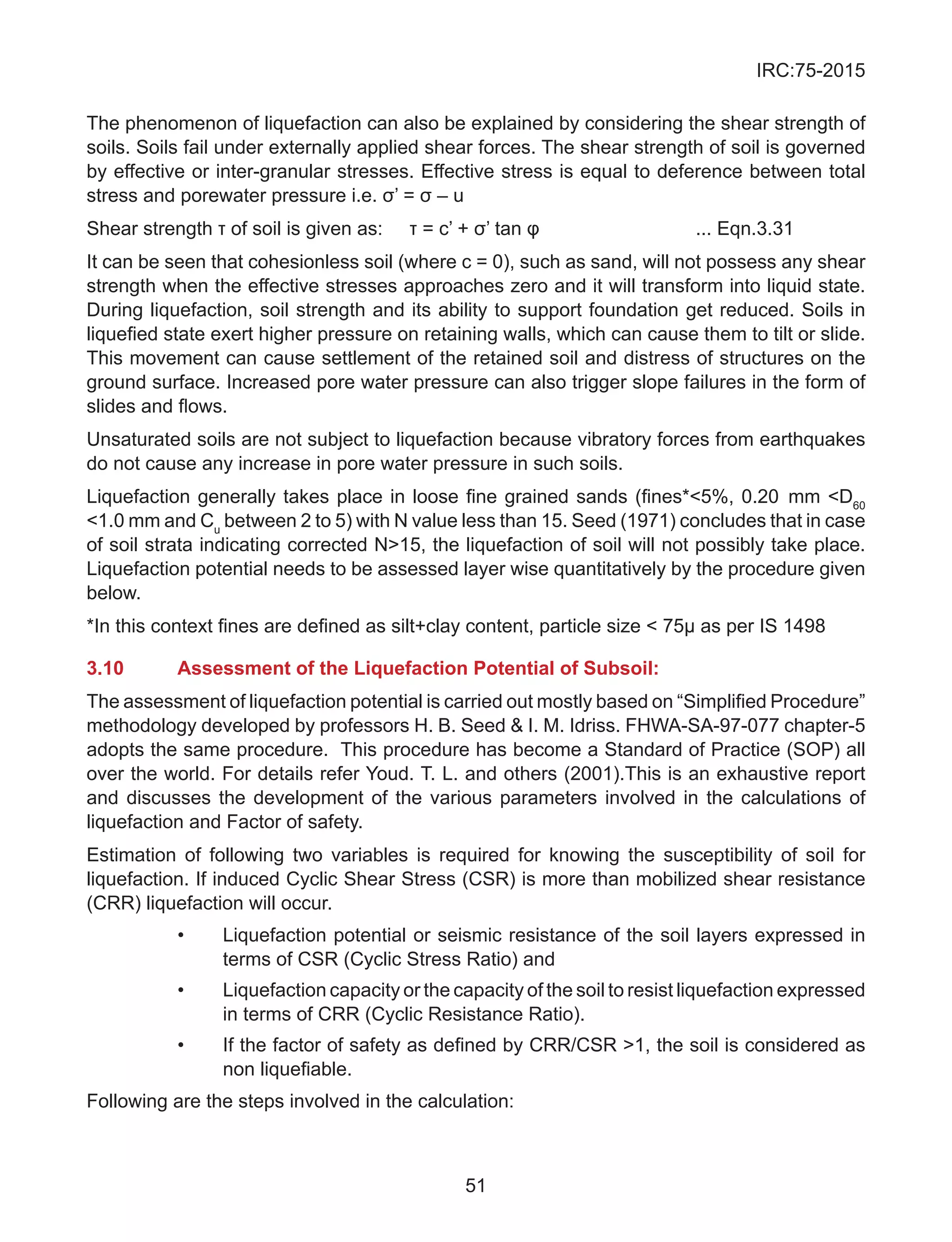 IRC:75-2015 GUIDELINES FOR THE DESIGN OF HIGH EMBANKMENTS | PDF