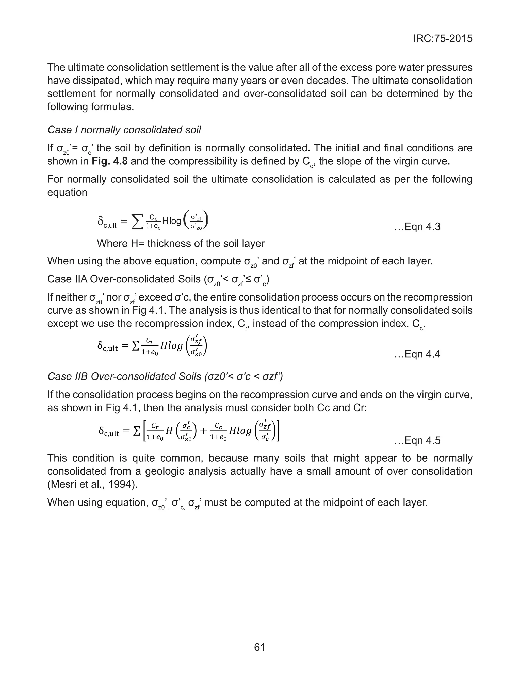 IRC:75-2015 GUIDELINES FOR THE DESIGN OF HIGH EMBANKMENTS | PDF