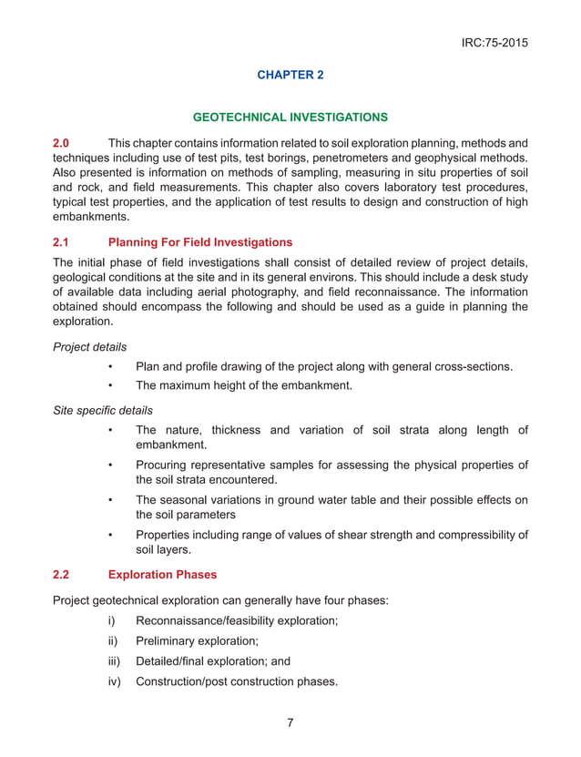 IRC:75-2015 GUIDELINES FOR THE DESIGN OF HIGH EMBANKMENTS | PDF