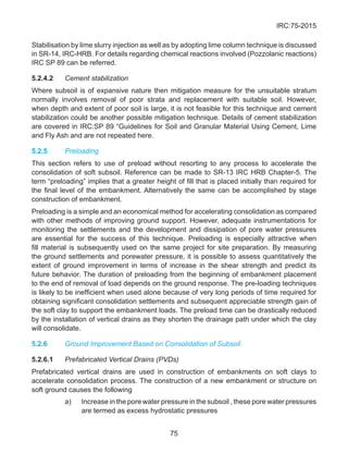 IRC:75-2015 GUIDELINES FOR THE DESIGN OF HIGH EMBANKMENTS | PDF