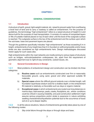 IRC:75-2015 GUIDELINES FOR THE DESIGN OF HIGH EMBANKMENTS | PDF