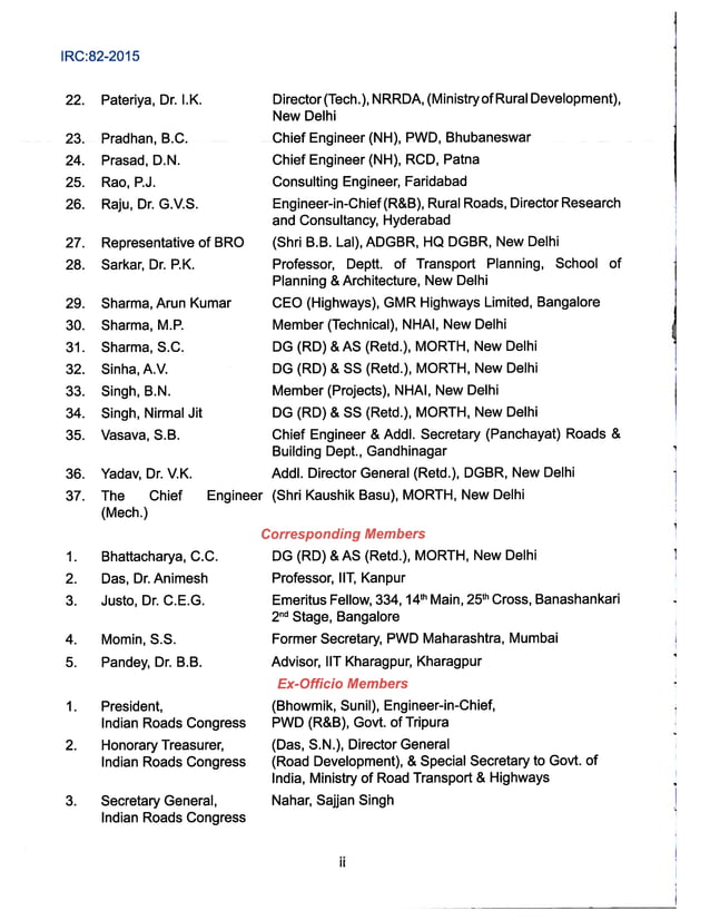 IRC:82-2015 Code of Practice for Maintenance of Bituminous Surfaces of Highways (First Revision ...