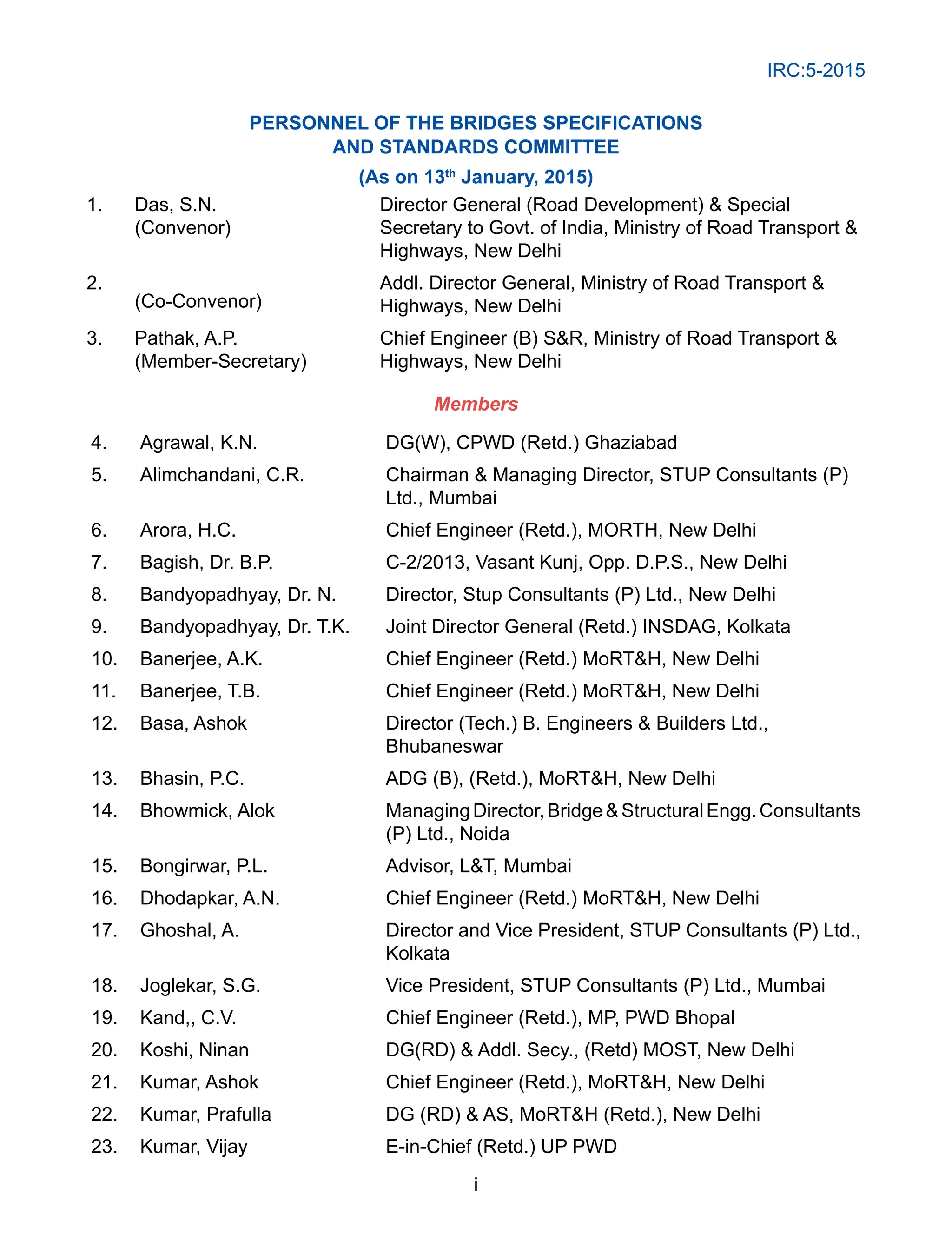 STANDARD SPECIFICATIONS AND CODE OF PRACTICE FOR ROAD BRIDGES | PDF