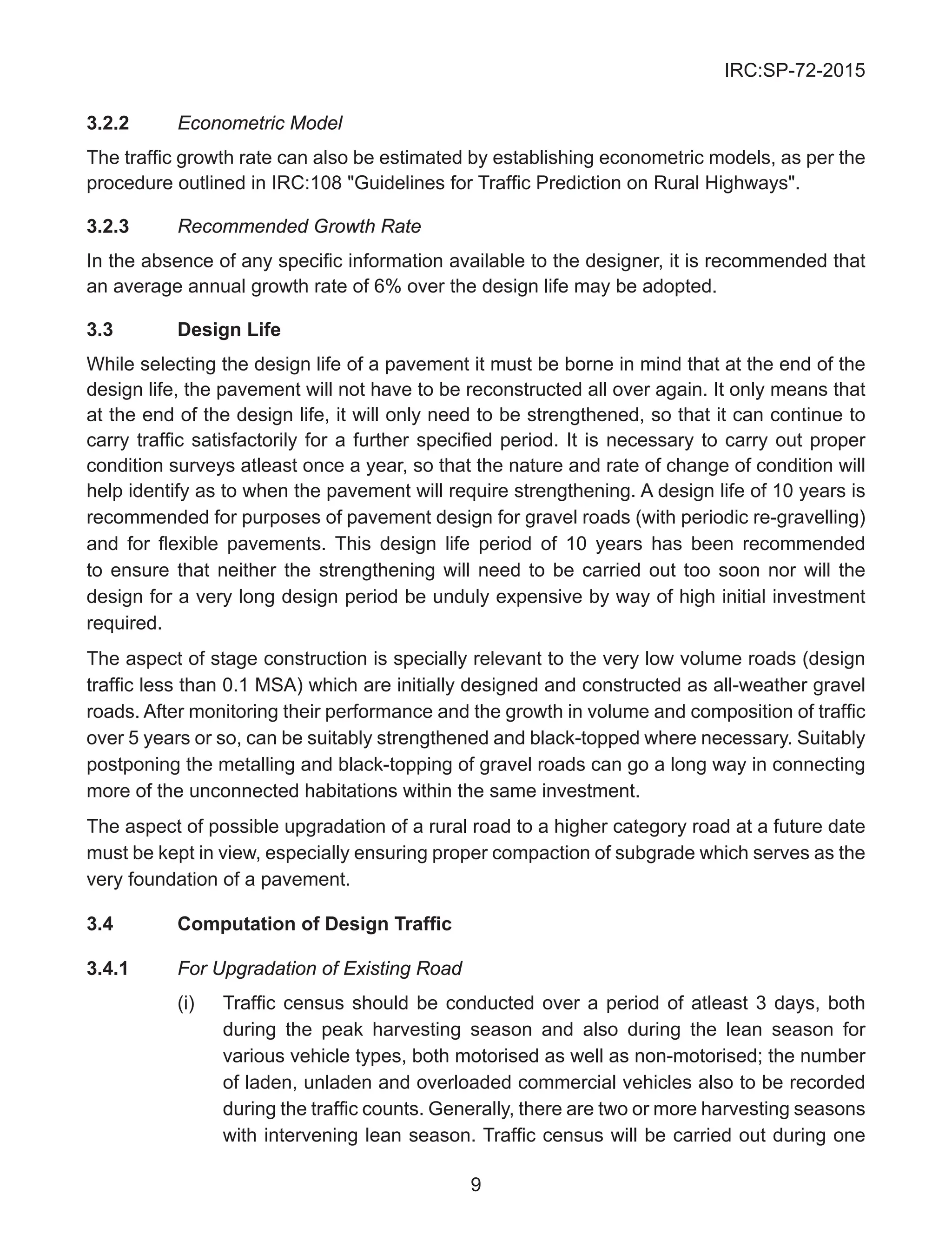 Guideline for the Design of Low Volume Rural Road Design | PDF