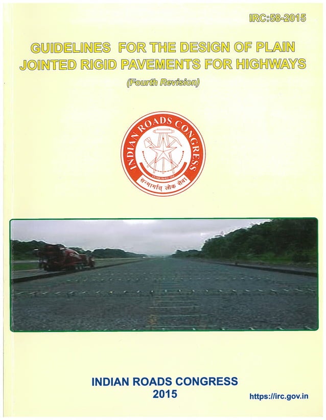 Irc 58-2015 c c road thick design | PDF