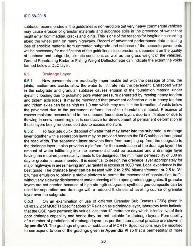 Irc 58-2015 c c road thick design | PDF