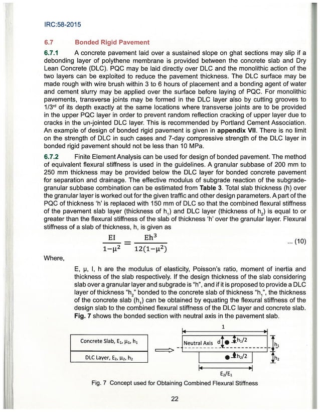Irc 58-2015 c c road thick design | PDF