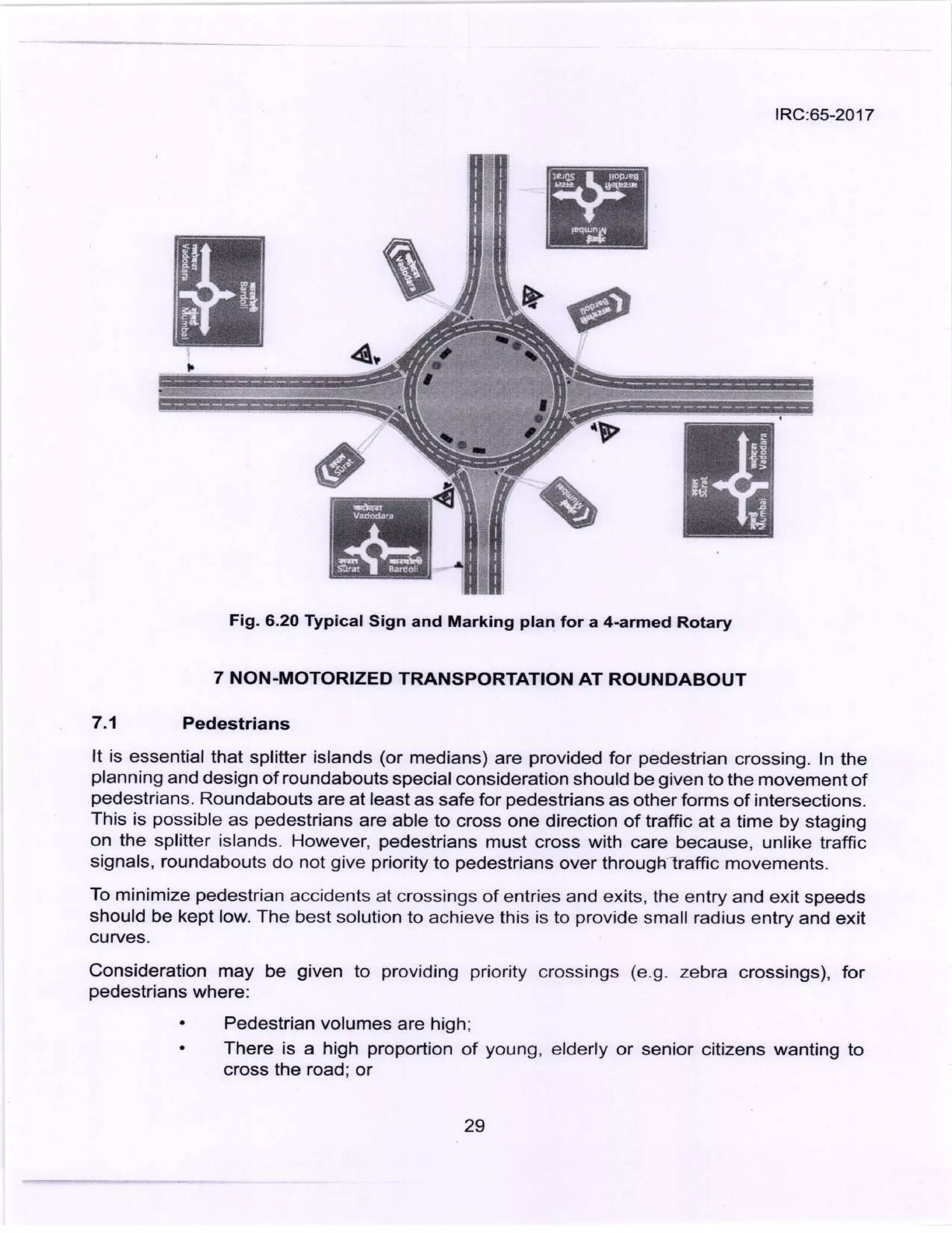 Guidelines for Planning and Design of Roundabouts - IRC: 65 -2017 | PDF