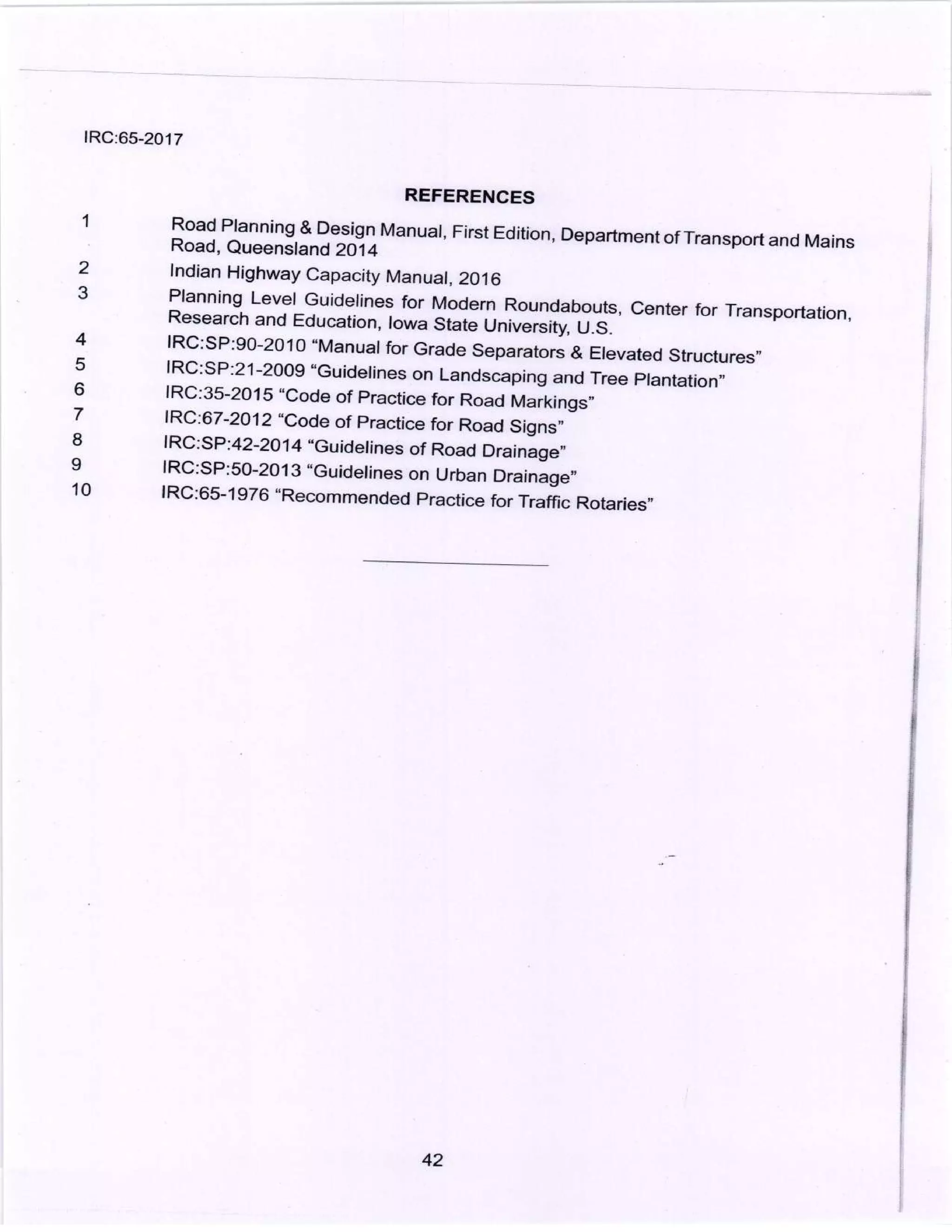 Guidelines for Planning and Design of Roundabouts - IRC: 65 -2017 | PDF