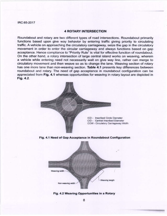 Guidelines for Planning and Design of Roundabouts - IRC: 65 -2017 | PDF