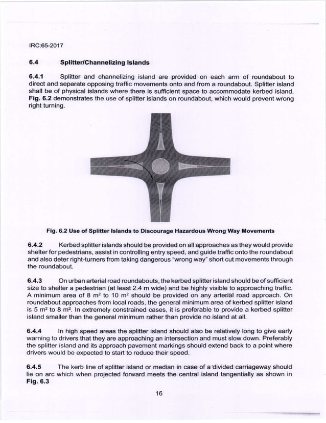 Guidelines for Planning and Design of Roundabouts - IRC: 65 -2017 | PDF