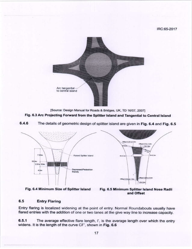 Guidelines for Planning and Design of Roundabouts - IRC: 65 -2017 | PDF