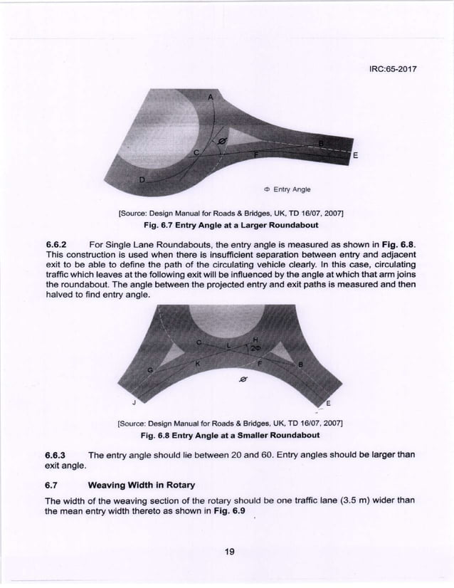 Guidelines for Planning and Design of Roundabouts - IRC: 65 -2017 | PDF