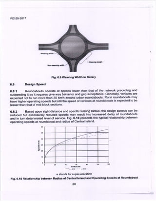 Guidelines for Planning and Design of Roundabouts - IRC: 65 -2017 | PDF