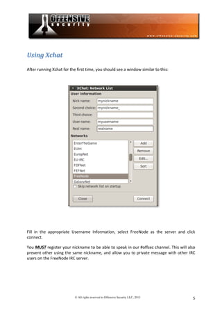 IRC Guide by Offensive Security | PDF