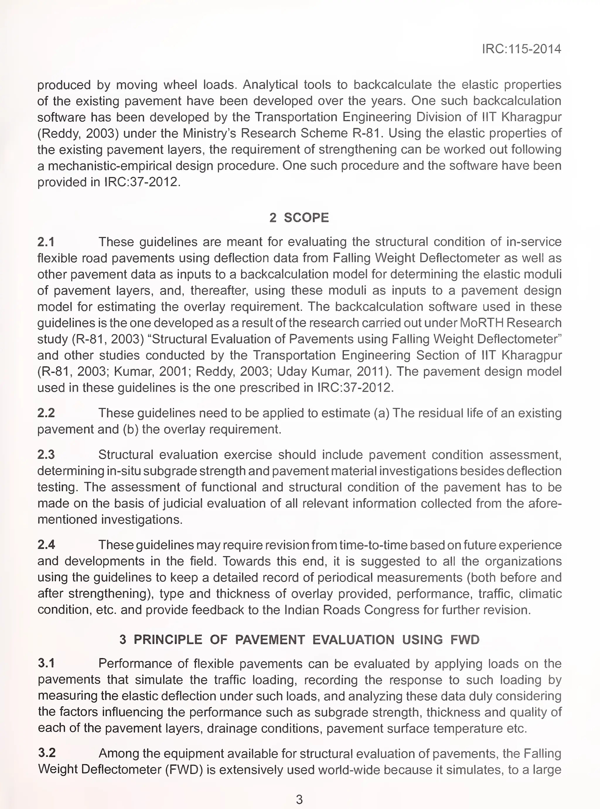Irc115 2014 Guidelines For Structural Evaluation And Strengthening Of Flexible Road Pavements