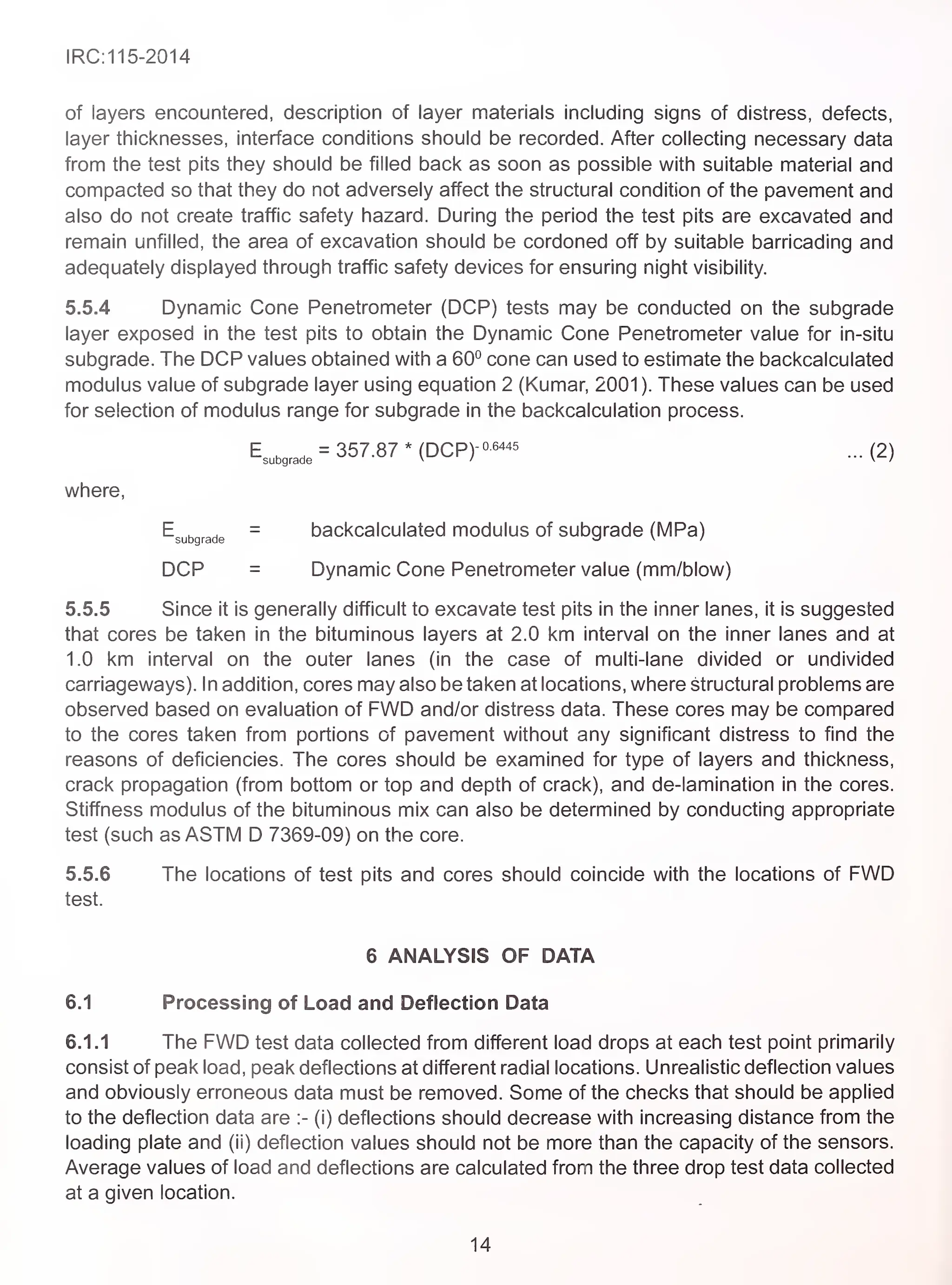 IRC115-2014 GUIDELINES FOR STRUCTURAL EVALUATION AND STRENGTHENING OF FLEXIBLE ROAD PAVEMENTS ...