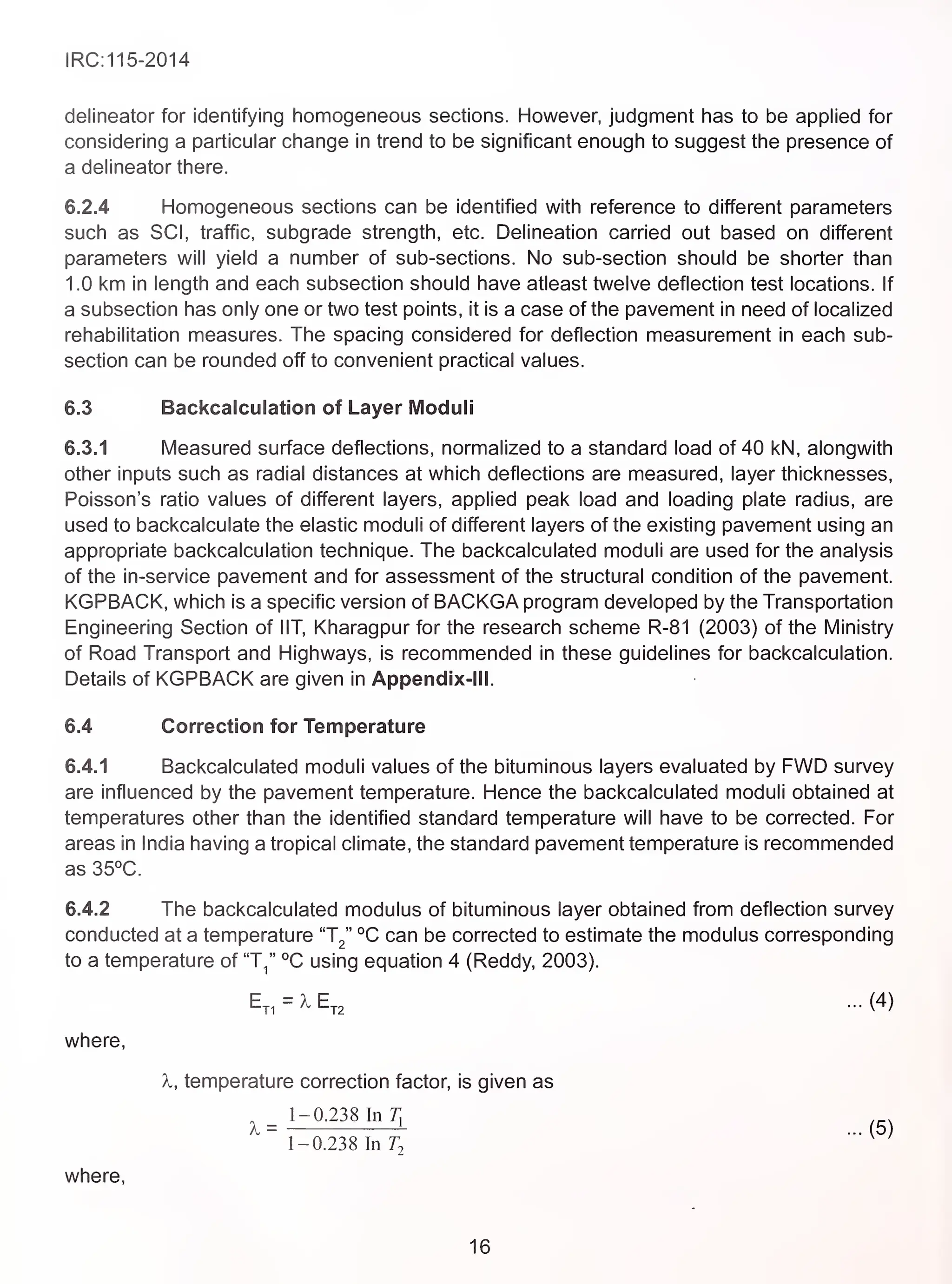 IRC115-2014 GUIDELINES FOR STRUCTURAL EVALUATION AND STRENGTHENING OF FLEXIBLE ROAD PAVEMENTS ...