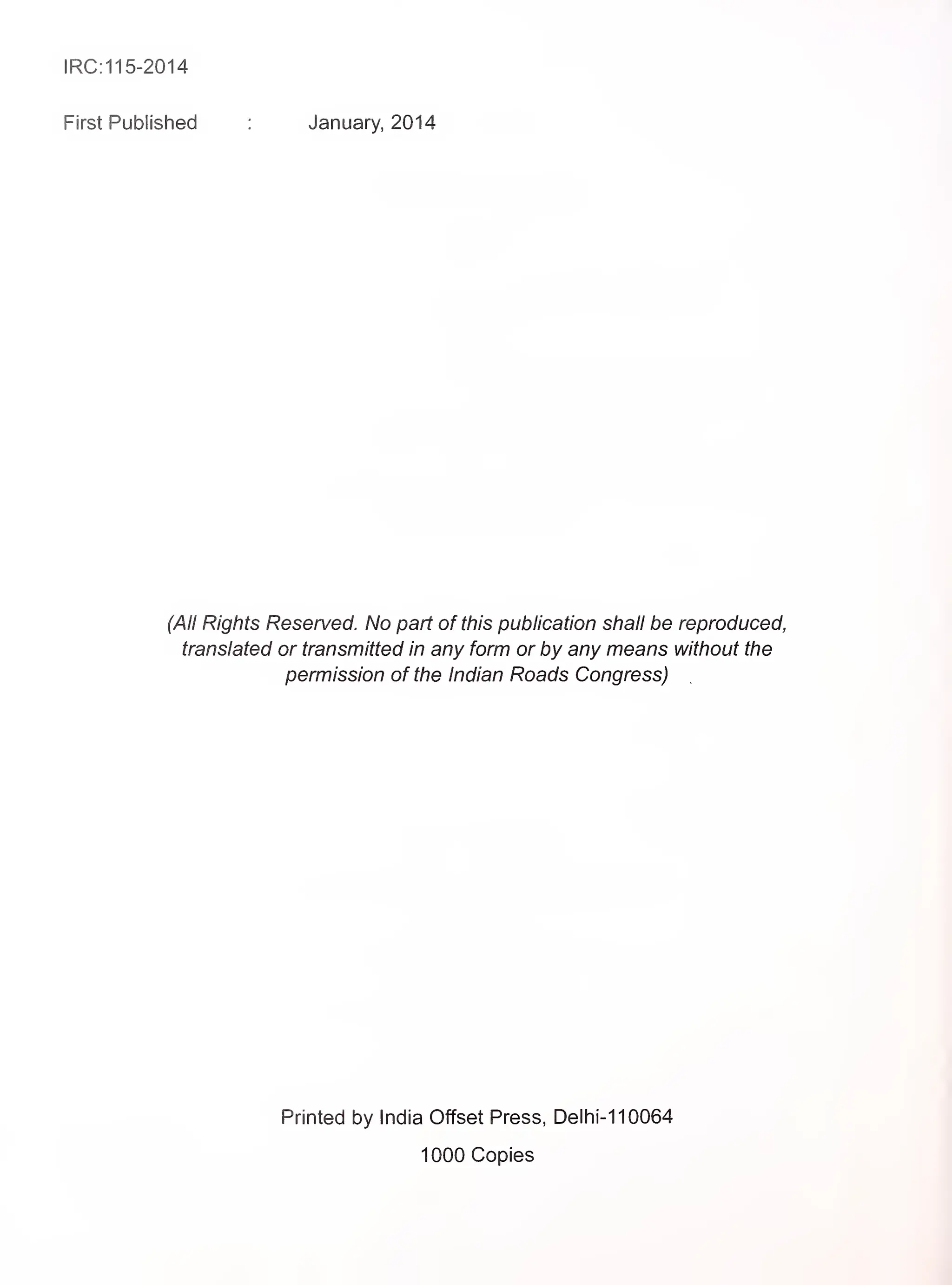 IRC115-2014 GUIDELINES FOR STRUCTURAL EVALUATION AND STRENGTHENING OF ...