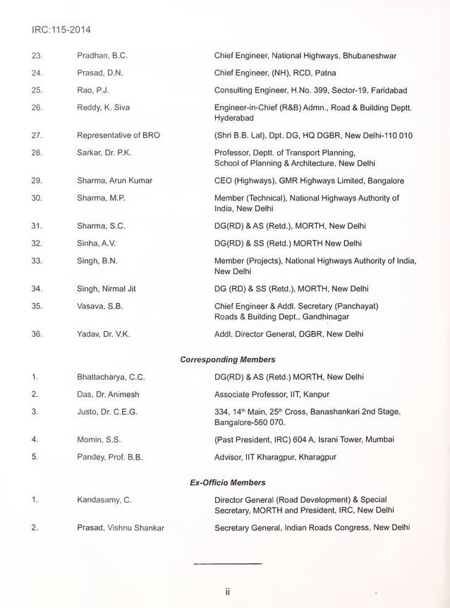 IRC115-2014 GUIDELINES FOR STRUCTURAL EVALUATION AND STRENGTHENING OF ...