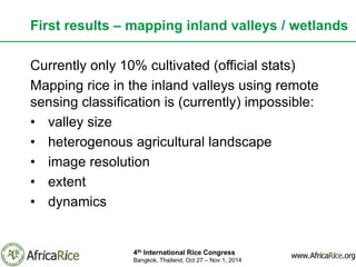 Mapping rice and rice growing environments in West-Africa using remote sensing and spatial ...