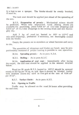 Irc 14 1977 bitumen and tar carpets | PDF