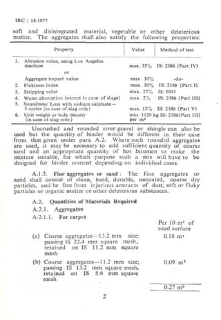Irc 14 1977 bitumen and tar carpets | PDF | Auto Type | Automotive