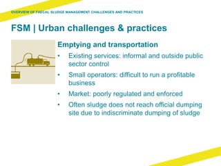Overview of faecal sludge management challenges and practices | PPTX