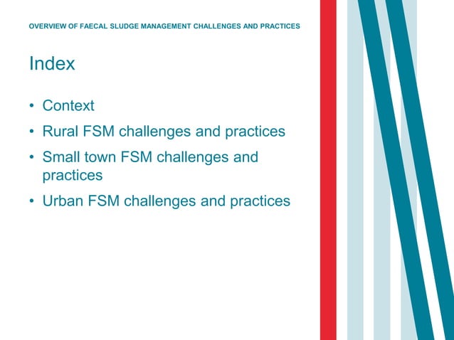 Overview of faecal sludge management challenges and practices | PPTX