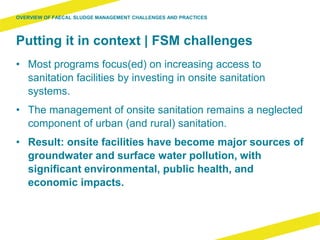 Overview of faecal sludge management challenges and practices | PPTX