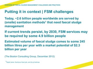 Overview of faecal sludge management challenges and practices | PPTX