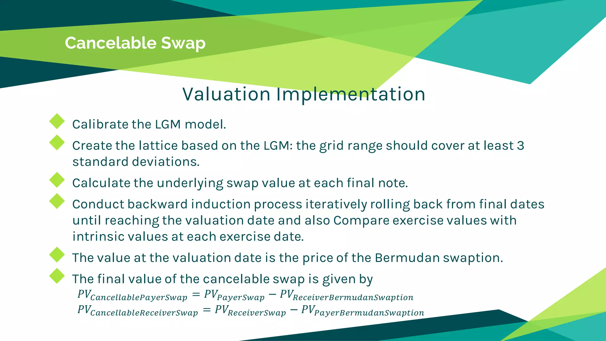 Cancelable Swap Valuation and Risk | PDF