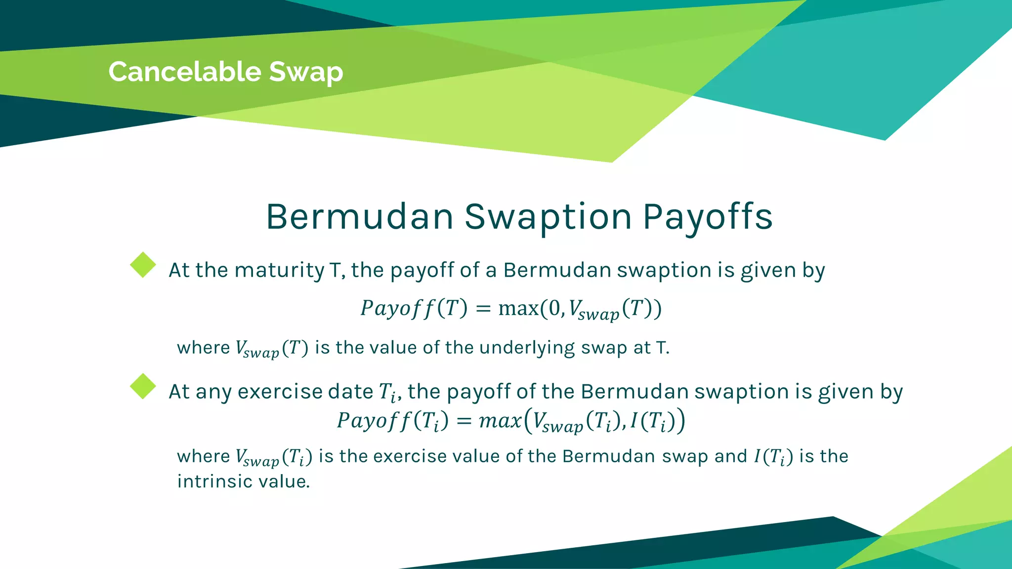 Cancelable Swap Valuation and Risk | PDF