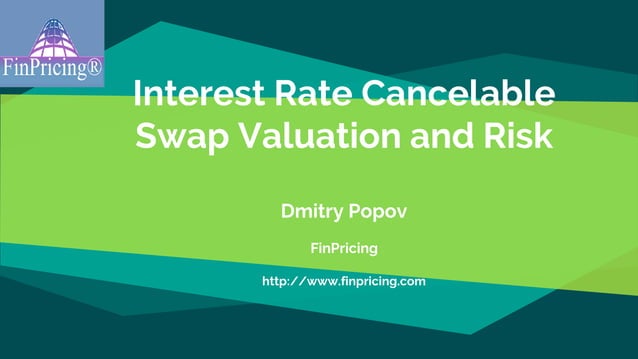 Cancelable Swap Valuation and Risk | PDF | Stocks and Bonds | Personal ...