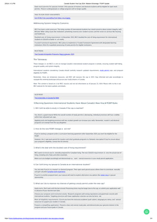 IRCC Cap on International Students | Canada Student Visa Updates 2024 | PDF