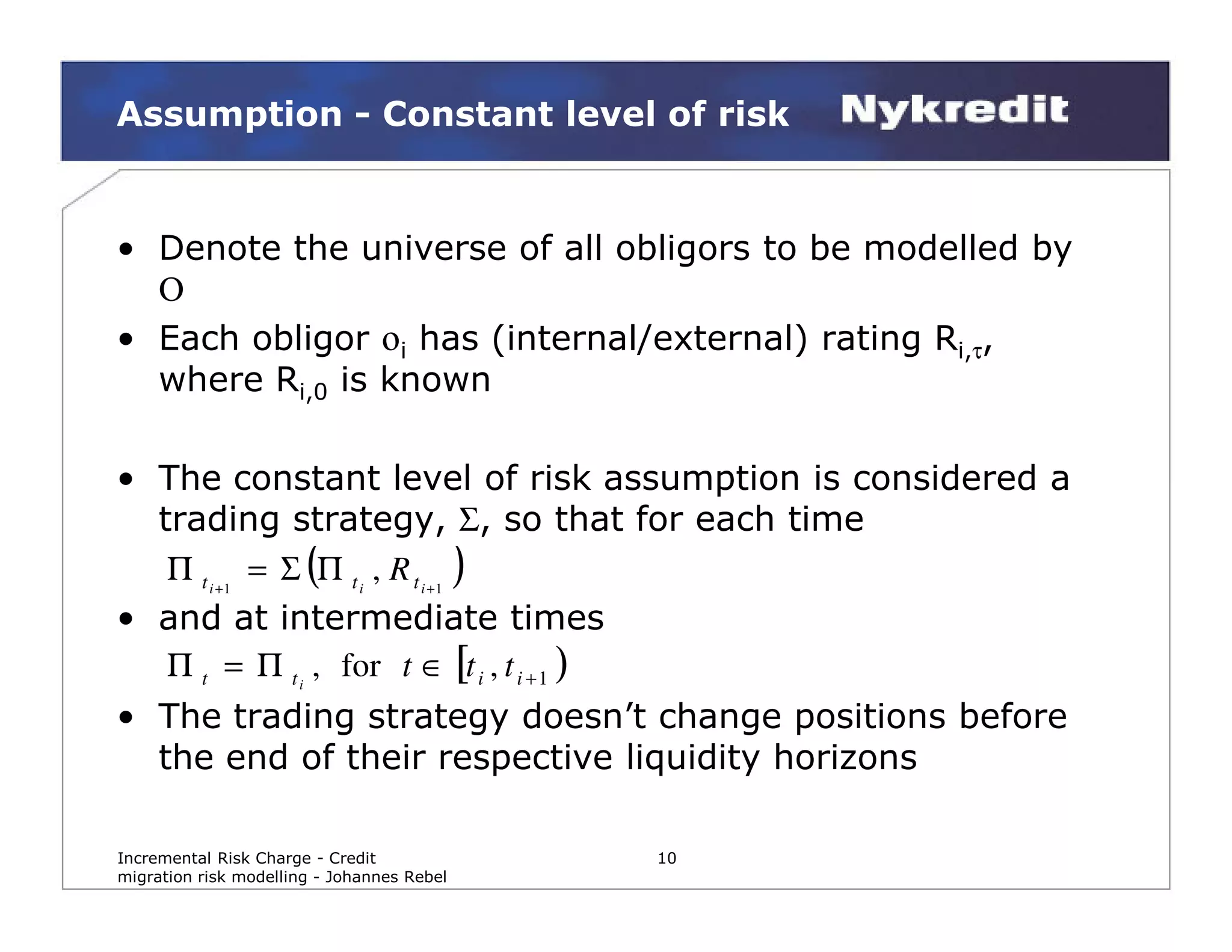Incremental Risk Charge - Credit Migration Risk | PDF