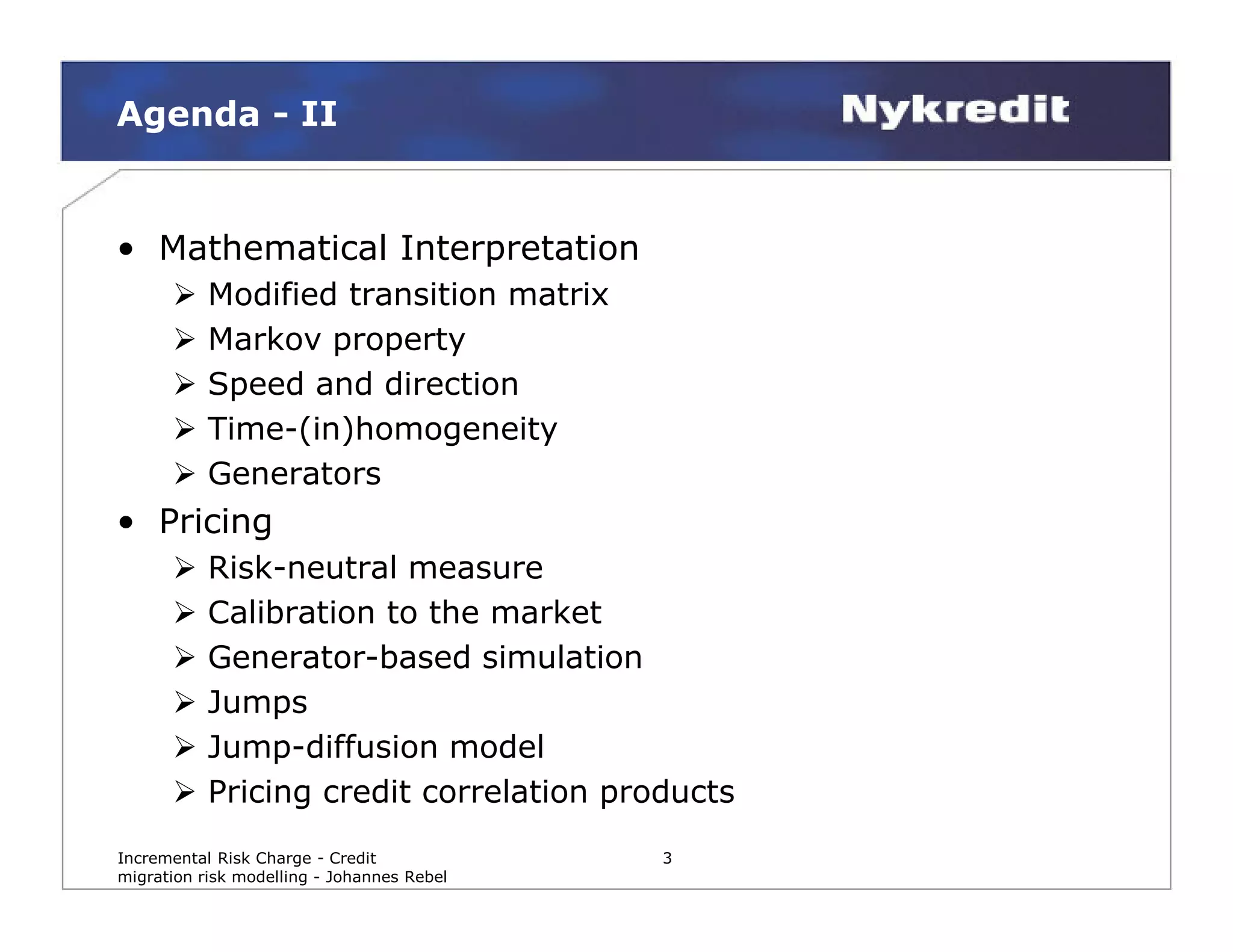 Incremental Risk Charge - Credit Migration Risk | PDF