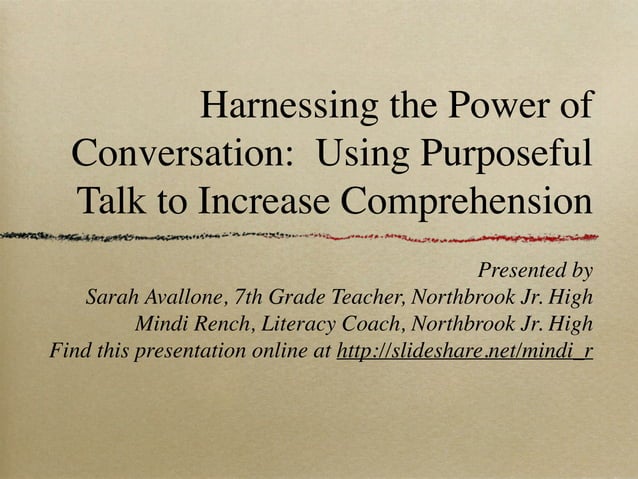 Harnessing the Power of Conversation | PPT