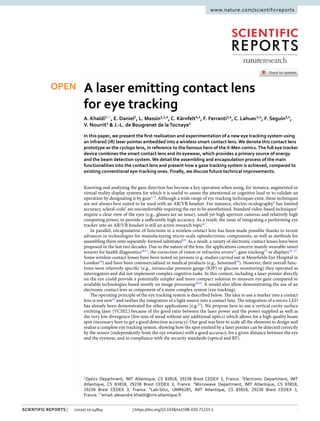 Infrared Eye Tracking Contact Lens | Whitepaper | PDF