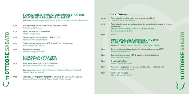IRC - PROGRAMMA DEL CONGRESSO NAZIONALE DEL 10 e 11 OTTOBRE | PDF