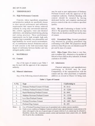 IRC SP 070_ Guidelines for the Use of High Performance Concrete in ...