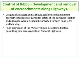 ribbon development along with highway | PPT