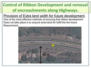 ribbon development along with highway | PPT