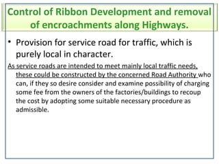 ribbon development along with highway | PPT